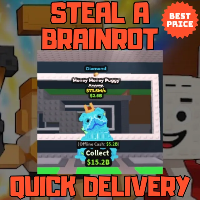 MONEY MONEY PUGGY - Steal a Brainrot Game Item - Gameflip