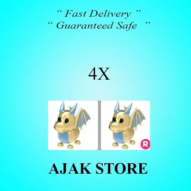 x4 Golden Dragon - Adopt Me Game Items - Gameflip