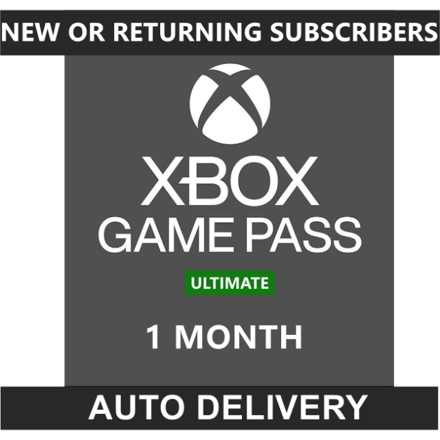 Xbox 1 Month Ultimate Game Pass (US Code) - Xbox Game Pass Gift Cards ...
