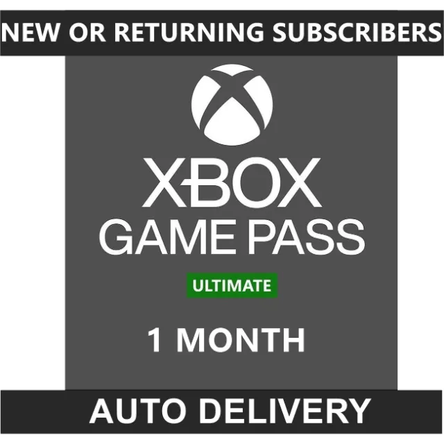 Xbox 1 Month Ultimate Game Pass (US Code) - Xbox Game Pass Gift Cards ...