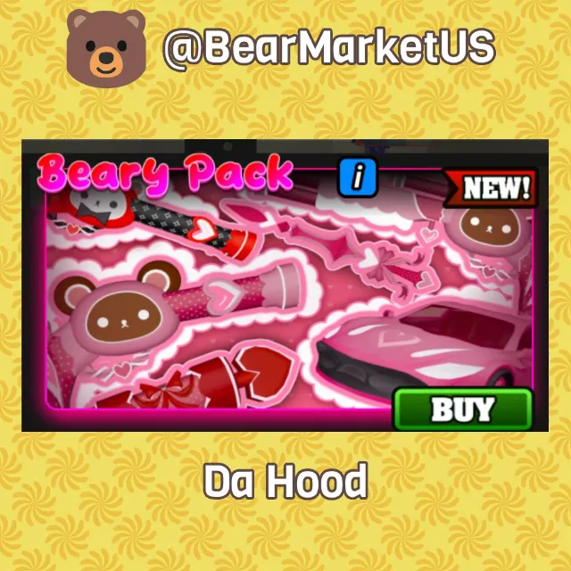 Beary Pack - Da Hood - Other Game Item - Gameflip