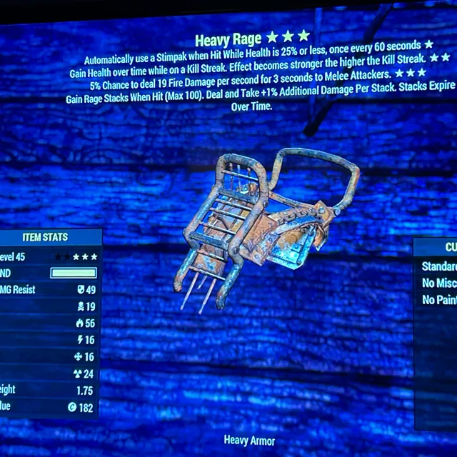 Rage set of all 3 Armor - Fallout 76 Game Item - Gameflip