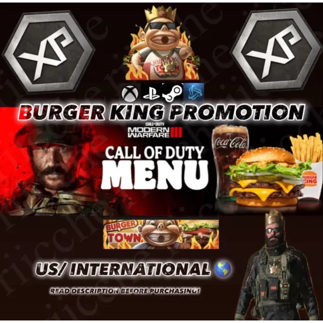 Code | COD 3 Burger King set - Game Items - Gameflip