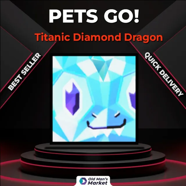 Titanic Diamond Dragon Pets Go - Roblox Game Items - Gameflip
