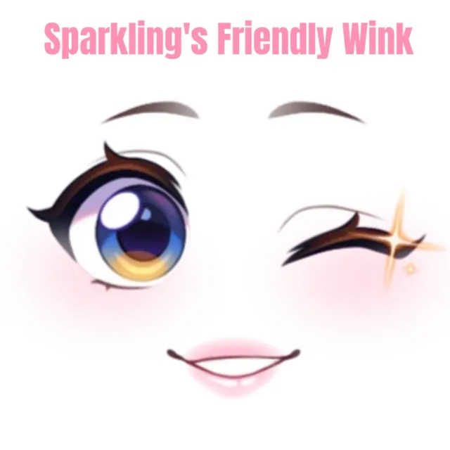 Sparkling's Friendly Wink Virtual Item Toy Face Code Avatar - Roblox ...