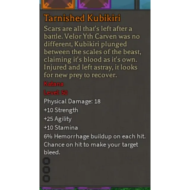 Roblox : Rune Slayer : ( 3 rs ) ( 3 Runes ) Tarnished Kubikiri - Other ...