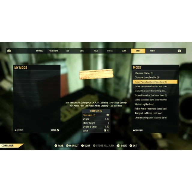 enclave aligned flamer barrel - Fallout 76 Game Item - Gameflip
