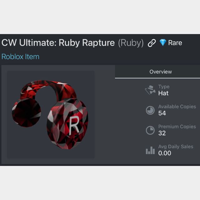CW Ultimate: Ruby Rapture (Ruby) - Game Items - Gameflip