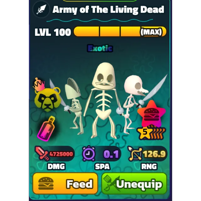SPONGEBOB TOWER DEFENSE - ARMY OF THE LIVING DEAD - Roblox Game Item ...