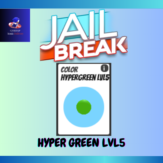 HYPER GREEN LVL5 JAILBREAK - Jail Break Game Item - Gameflip