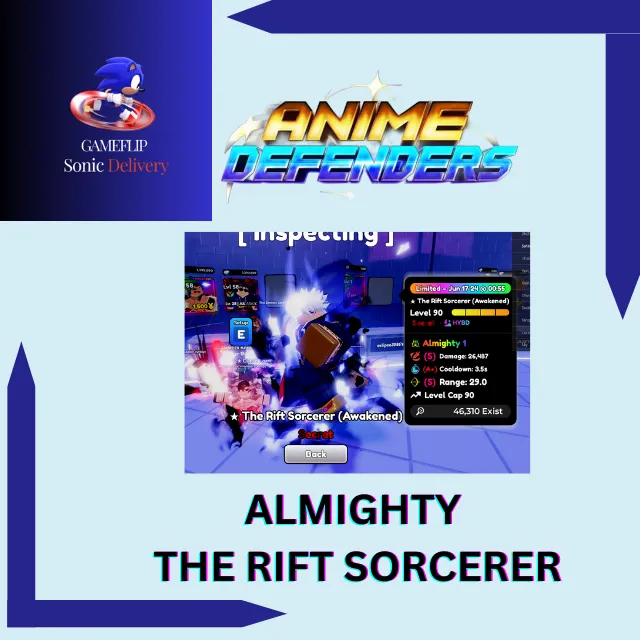 ALMIGHTY GOJO - Anime Defenders - Anime Defenders Game Item - Gameflip