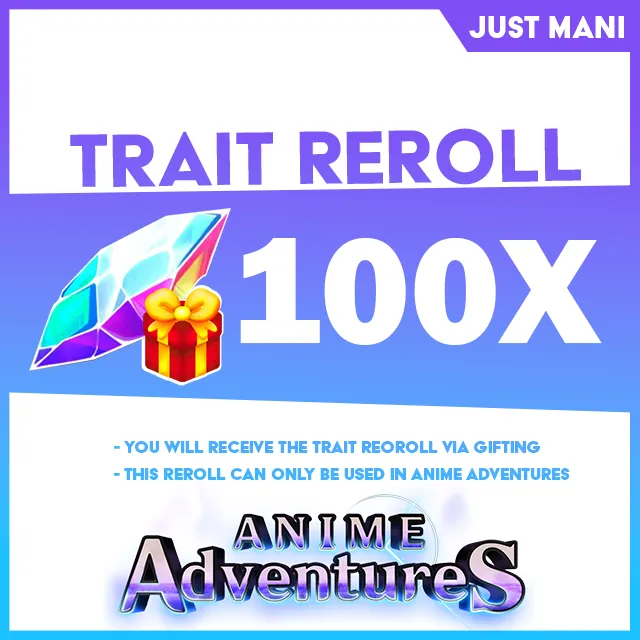 Trait Reroll - Anime Adventure Game Items - Gameflip