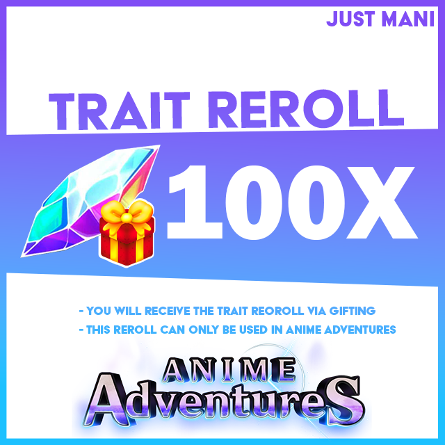 Anime Adventures Trait Reroll - Anime Adventure Spiel Artikel - Gameflip