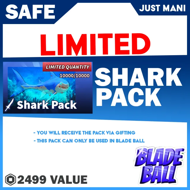 Shark Pack Blade Ball - Blade Ball Game Item - Gameflip