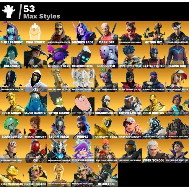 PC / PSN / XBOX | 178 SKINS | OG STW • GOLD MIDAS • MASTER CHIEF BLACK ...