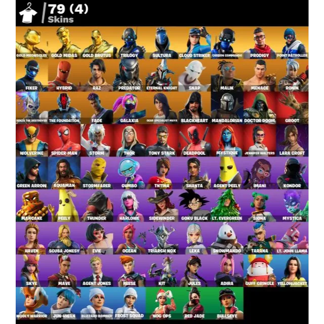 [PC/PSN/XBOX] 79 SKINS | GOLD MIDAS | GOLD BRUTUS | GOLD MEOWSCLES | PS ...