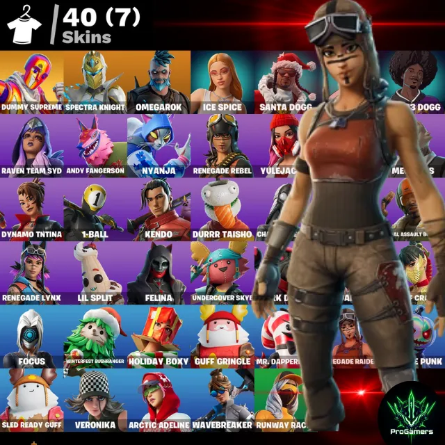 [PC] 40 Skins | Renegade Raider 🎭 | Dummy Supreme | Spectra Knight| Ice ...