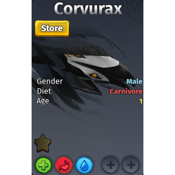 Stored Adult Corvurax, Mijusuima, or Novus Warden - Creatures of Sonaria - Other Game Item ...