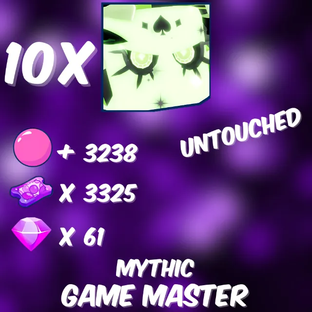 10x Mythic Game Master - BGSI - Bubble Gum Simulator Game Item - Gameflip