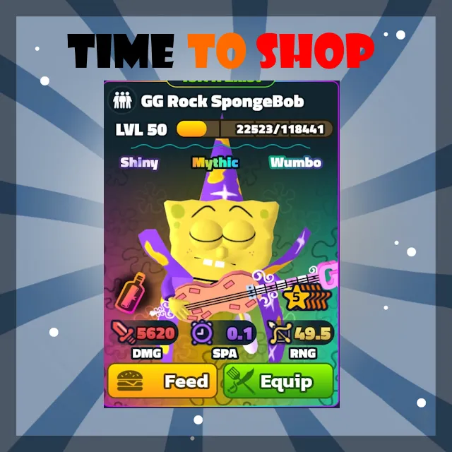 Spongebob Tower Defense | 5 STAR SHINY WUMBO GG ROCK SPONGEBOB - Game ...