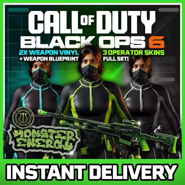 Black Ops 6 - Monster Energy Full Bundle 🚀 Operator Skins - Call of Duty: Black Ops 6 Game Item ...