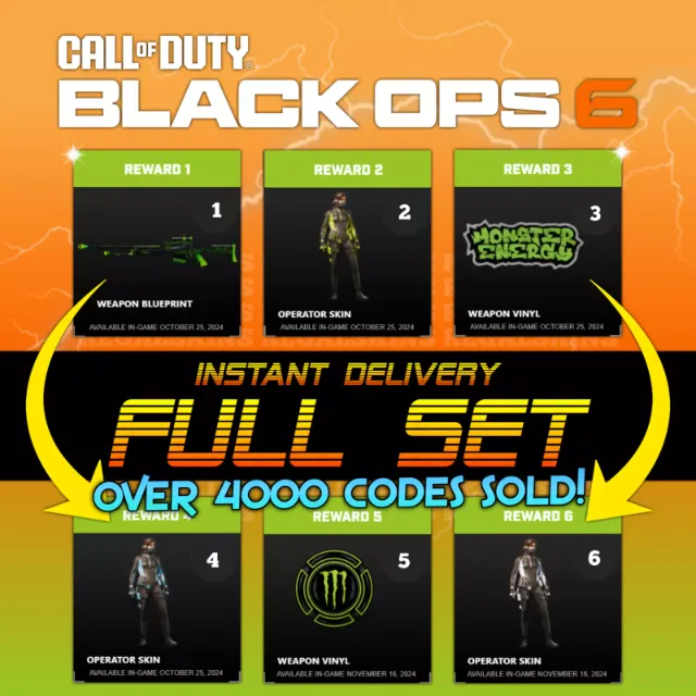 Monster Energy Bundle FULL SET COD BO6 Operator Skin - Call of Duty ...