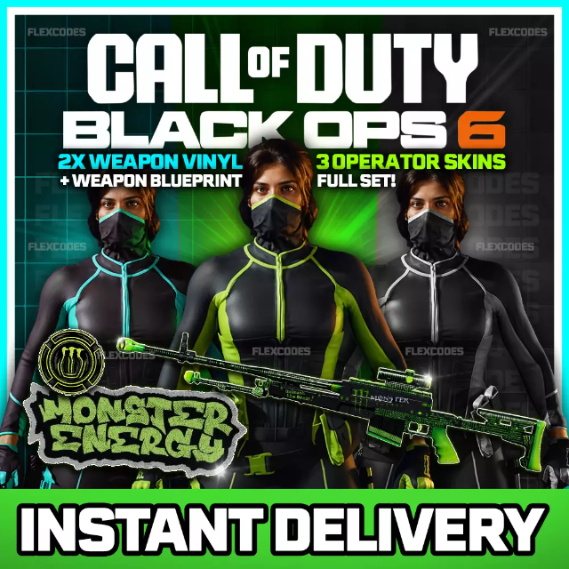 Monster Energy Bundle FULL SET 🚀COD BO6 Operator Skin - Call of Duty ...