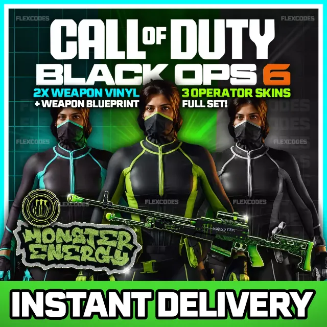 Monster Energy Bundle FULL SET 🚀COD BO6 Operator Skin - Call of Duty ...