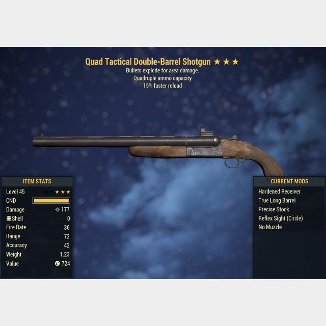 QE+15% FR Double-Barrel Shotgun - Game Items - Gameflip