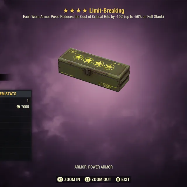 Limit Breaking Mod - Fallout 76 Game Items - Gameflip