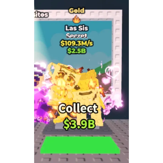 Steal a Brainrot 109.3m/s Gold + Fire Trait Las Sis - Roblox Game Item ...