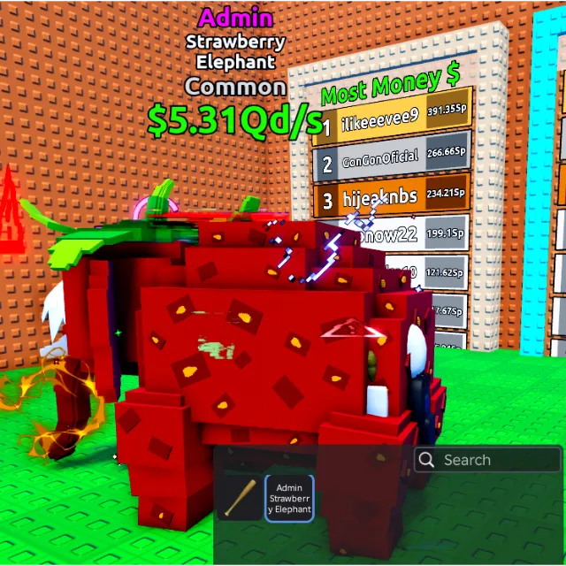 Escape Tsunami Strawberry elephant - Roblox Game Item - Gameflip