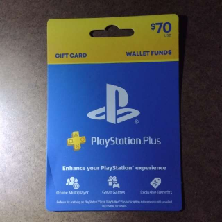 $70.00 PlayStation Plus WALLET FUNDS - PlayStation Store Gift Cards ...