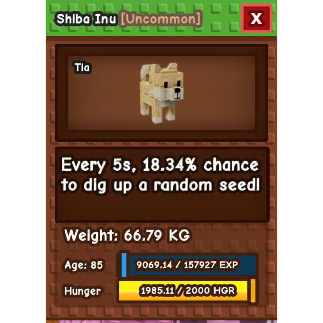 TITANIC SHIBA INU | GROW A GARDEN - Grow a Garden Game Item - Gameflip