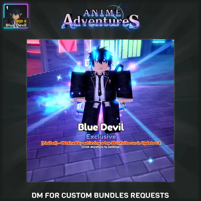 Blue Devil / Rin - Anime Adventures - Anime Adventure Game Items - Gameflip