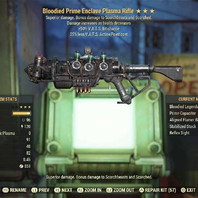 Weapon B50vhc25 Enclave Plasma Game Items Gameflip