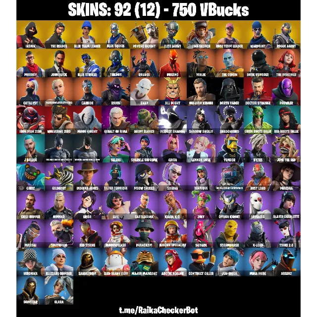 FORTNITE ACCOUNT - 92 skins | OG STW | IKONIK | The Reaper | Blue ...