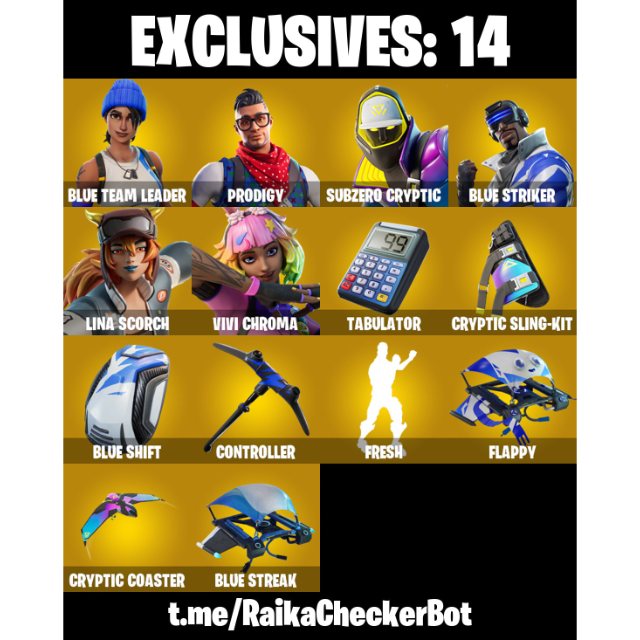 FORTNITE ACCOUNT - 21 skins | Blue Team Leader | Prodigy | Subzero ...