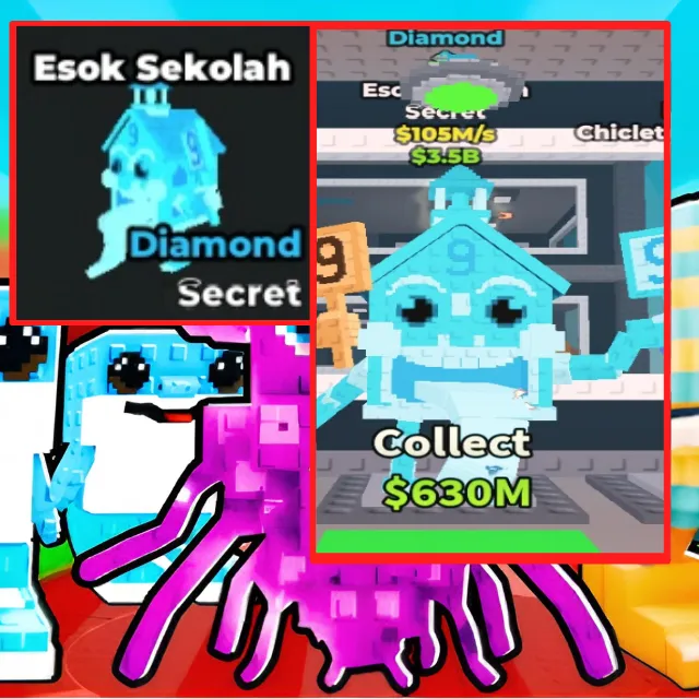 Diamond Esok Sekolah 105M/s - Steal a Brainrot Game Item - Gameflip