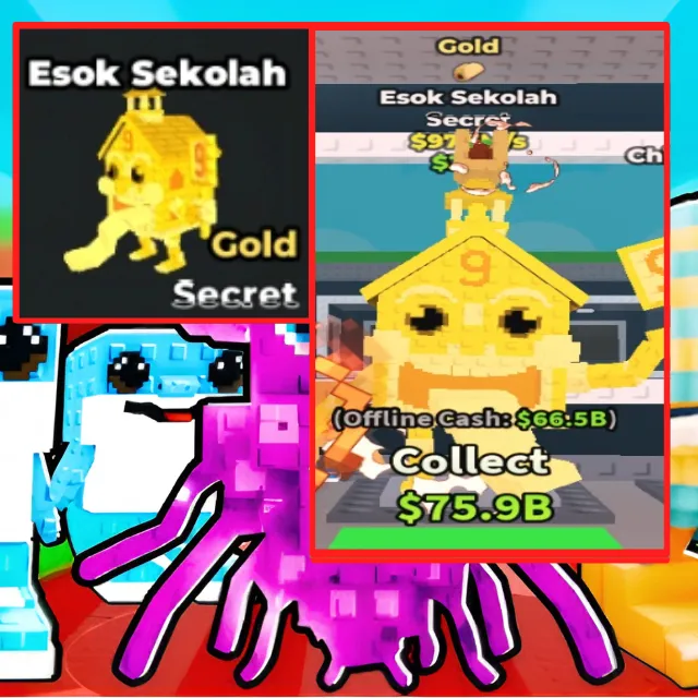 Gold Esok Sekolah 97.5M/s - Steal a Brainrot Game Item - Gameflip