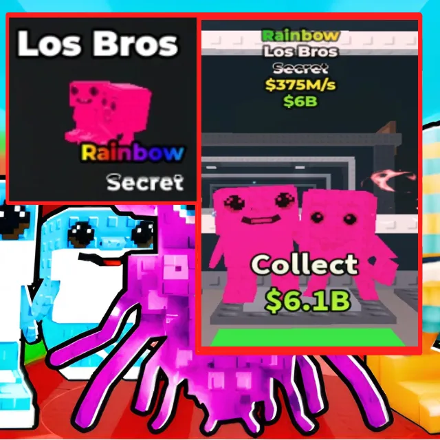 Rainbow Los Bros - Steal a Brainrot Game Item - Gameflip