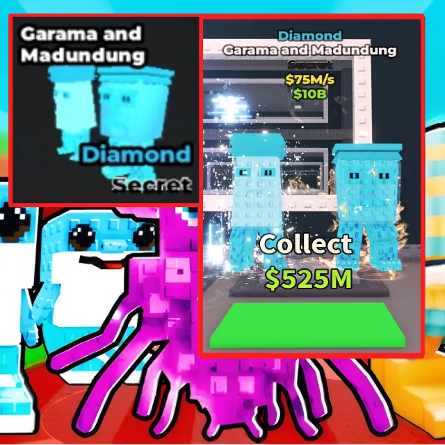 Diamond Garama and Madundung - Steal a Brainrot Game Item - Gameflip