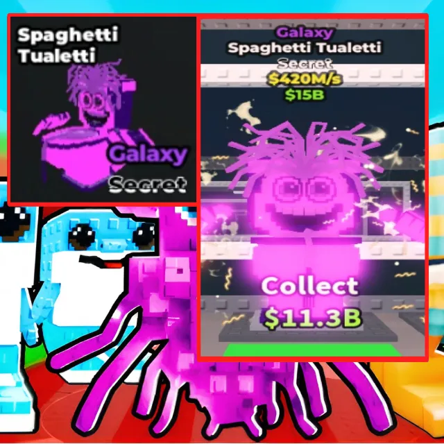 Galaxy Spaghetti Tualetti - Steal a Brainrot Game Item - Gameflip