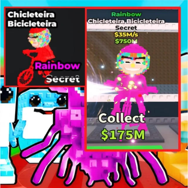 Rainbow Chicleteira Bicicleteira - Steal a Brainrot Game Item - Gameflip