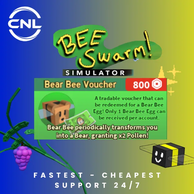 Bee Swarm Simulator|Bear Bee Voucher - Bee Swarm Simulator Game Item ...