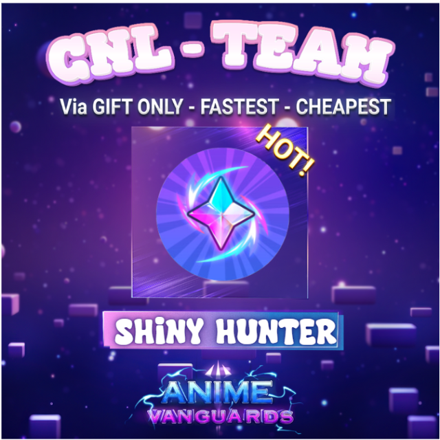 Anime Vanguards - Shiny Hunter - Anime Vanguards Game Item - Gameflip