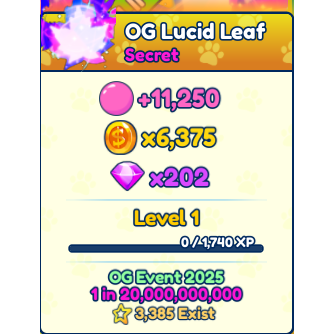 SHINY OG LUCID LEAF | BGSI - Roblox Game Item - Gameflip