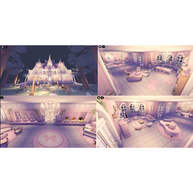 Huge Pink Victorian House Build! - Roblox Game Item - Gameflip