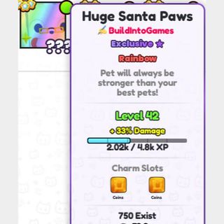 PS99 - Rainbow Huge Santa Paws Sign - Vật phẩm ảo - Gameflip