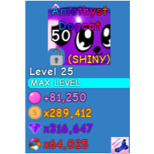 Pet | Shiny Amethyst Dogcat - Game Items - Gameflip